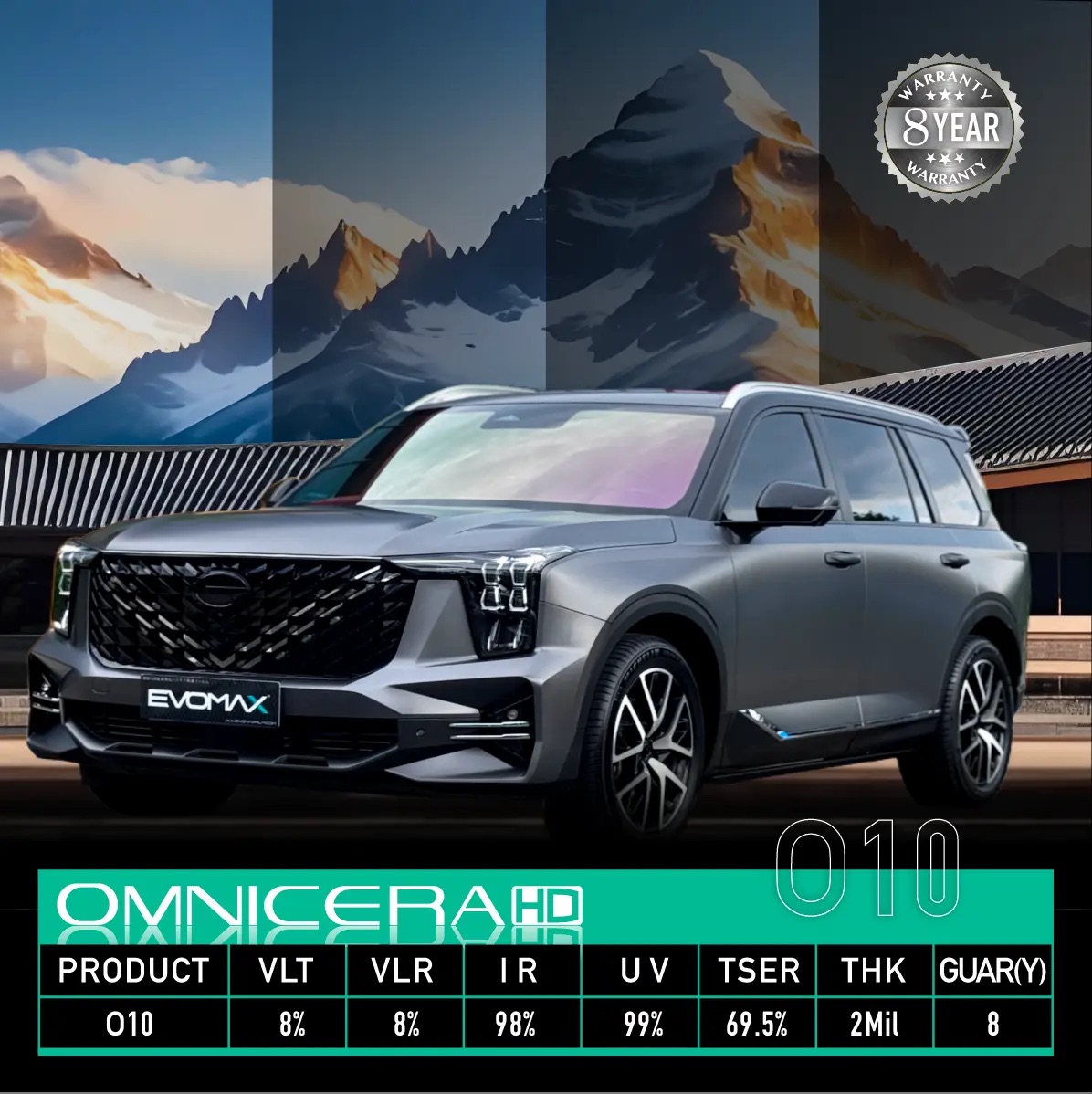 O10 Window Film - EVOMAX FILM